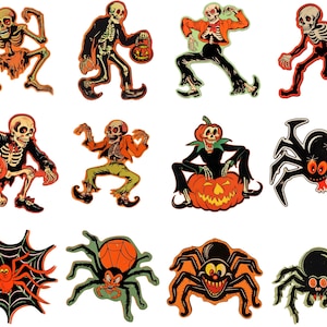 Retro Halloween CLIPART PNG File, Black Cat Sublimation, Vintage Ghost ...