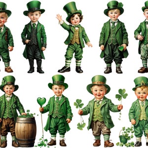 St Patrick's Day Kids CLIPART PNG Files Commercial Use Transparent ...