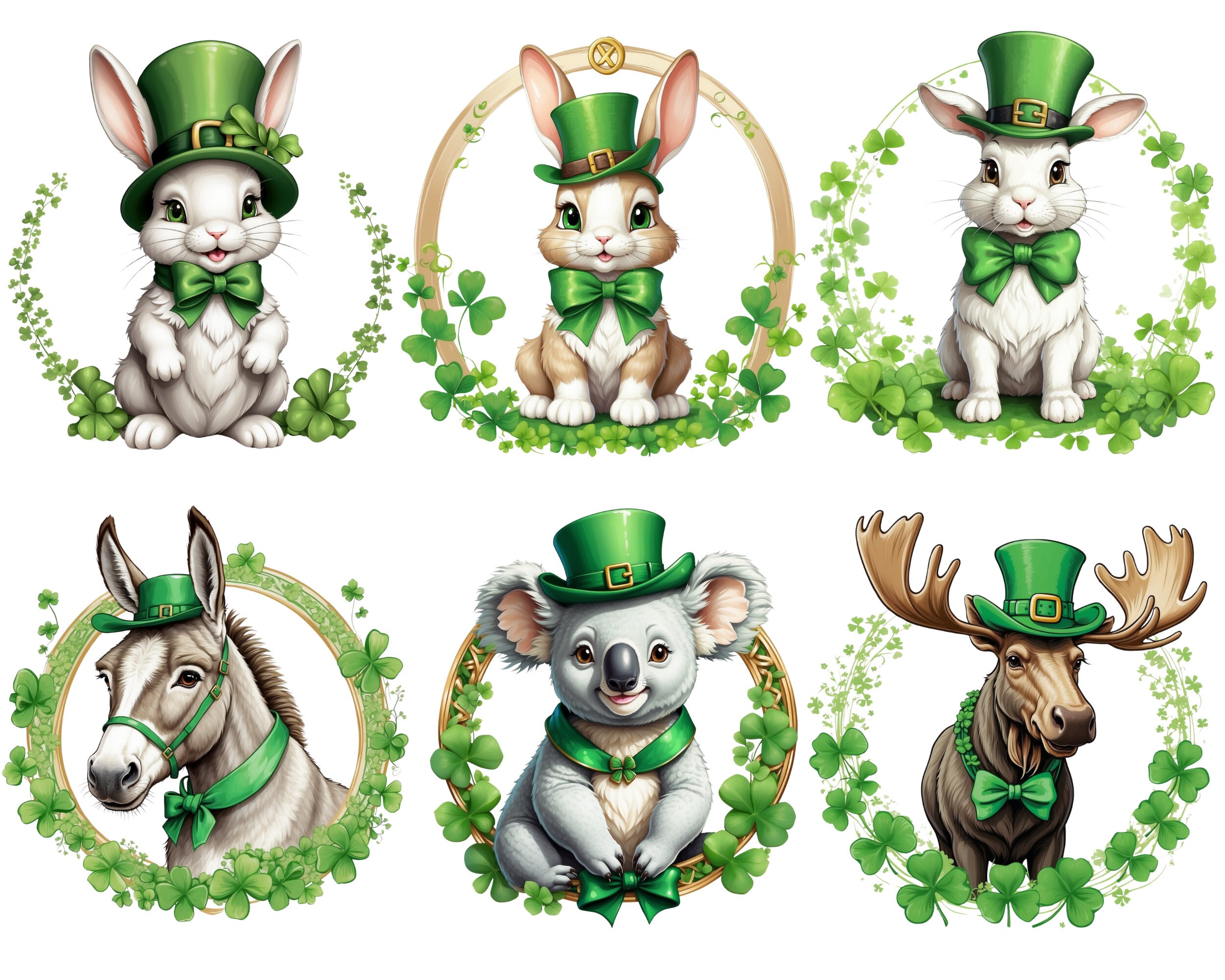 St Patrick's Day Animals CLIPART PNG Files Commercial Use Transparent ...
