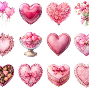 Valentine Hearts CLIPART PNG Files Commercial Use Transparent ...