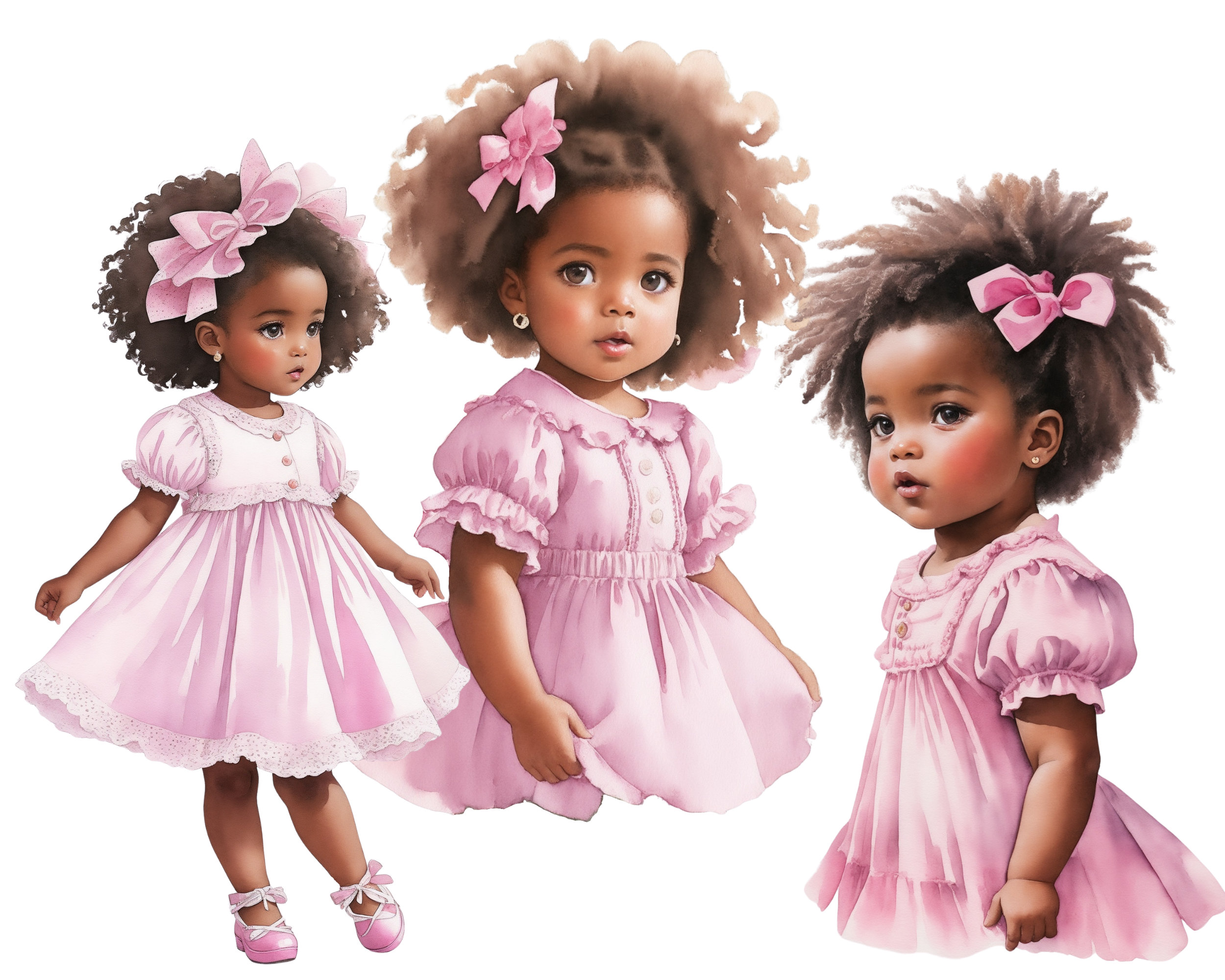 Baby Girls CLIPART PNG Files Commercial Use Transparent - Etsy