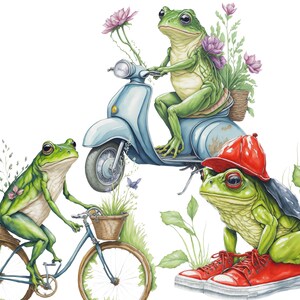 Frogs on Wheels CLIPART PNG Files, Commercial Use, Transparent ...