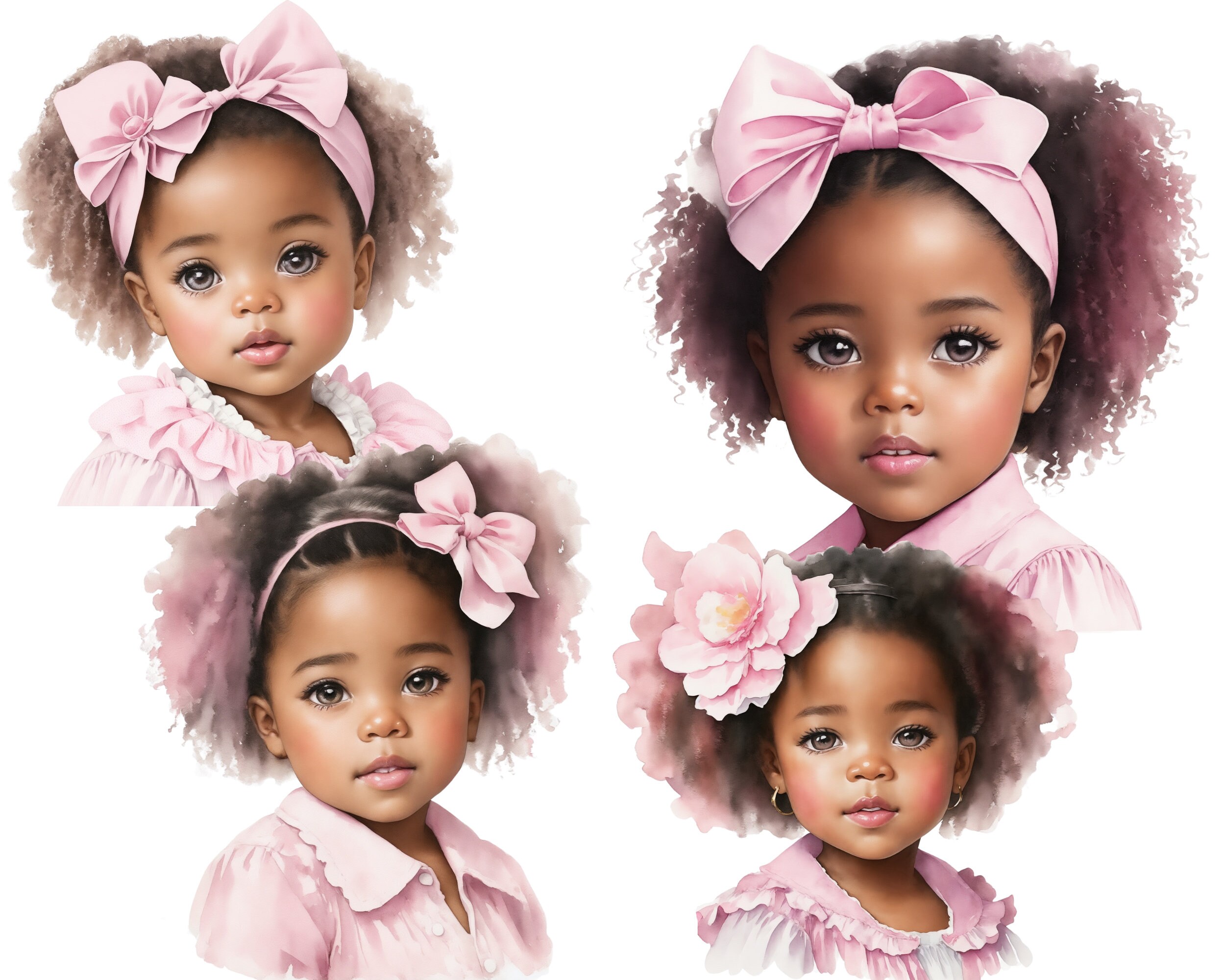Baby Girls CLIPART PNG Files Commercial Use Transparent - Etsy