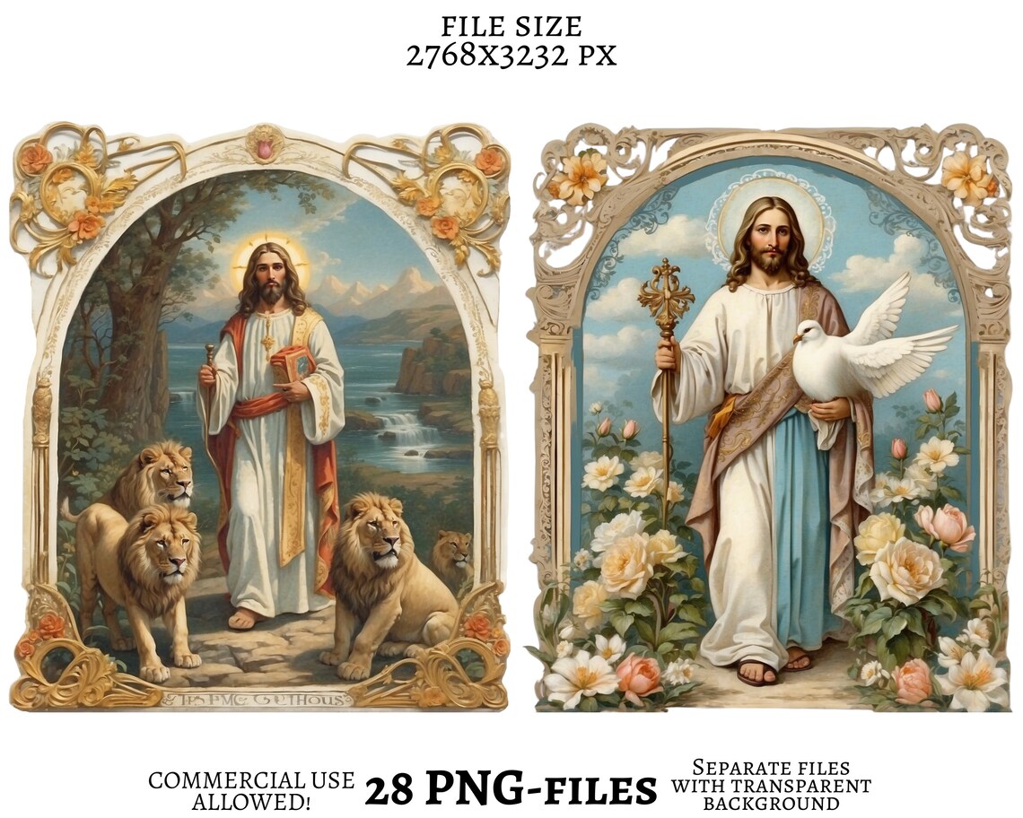 Jesus Christ CLIPART PNG Files Commercial Use Transparent Background ...