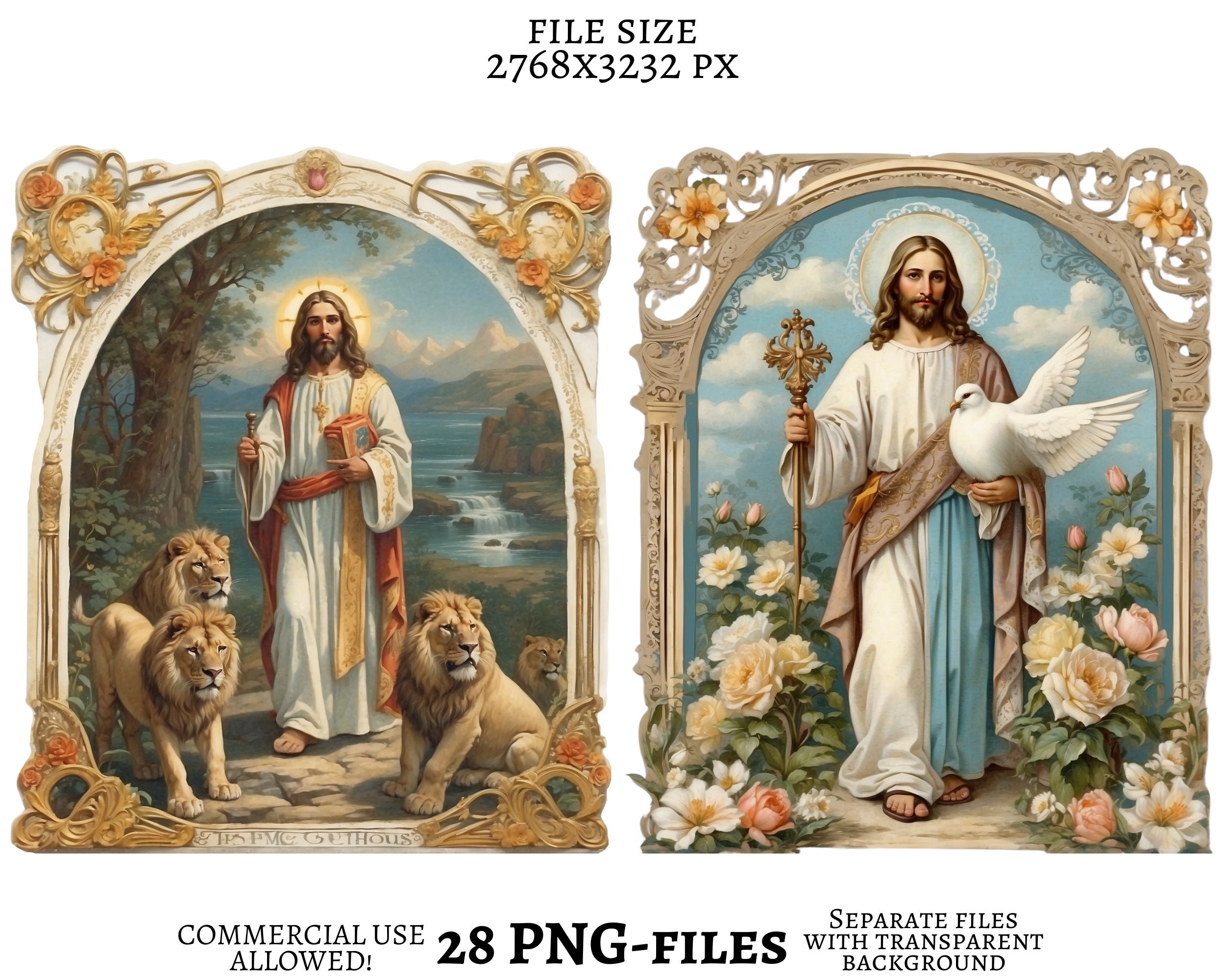 Jesus Christ CLIPART PNG Files Commercial Use Transparent Background ...