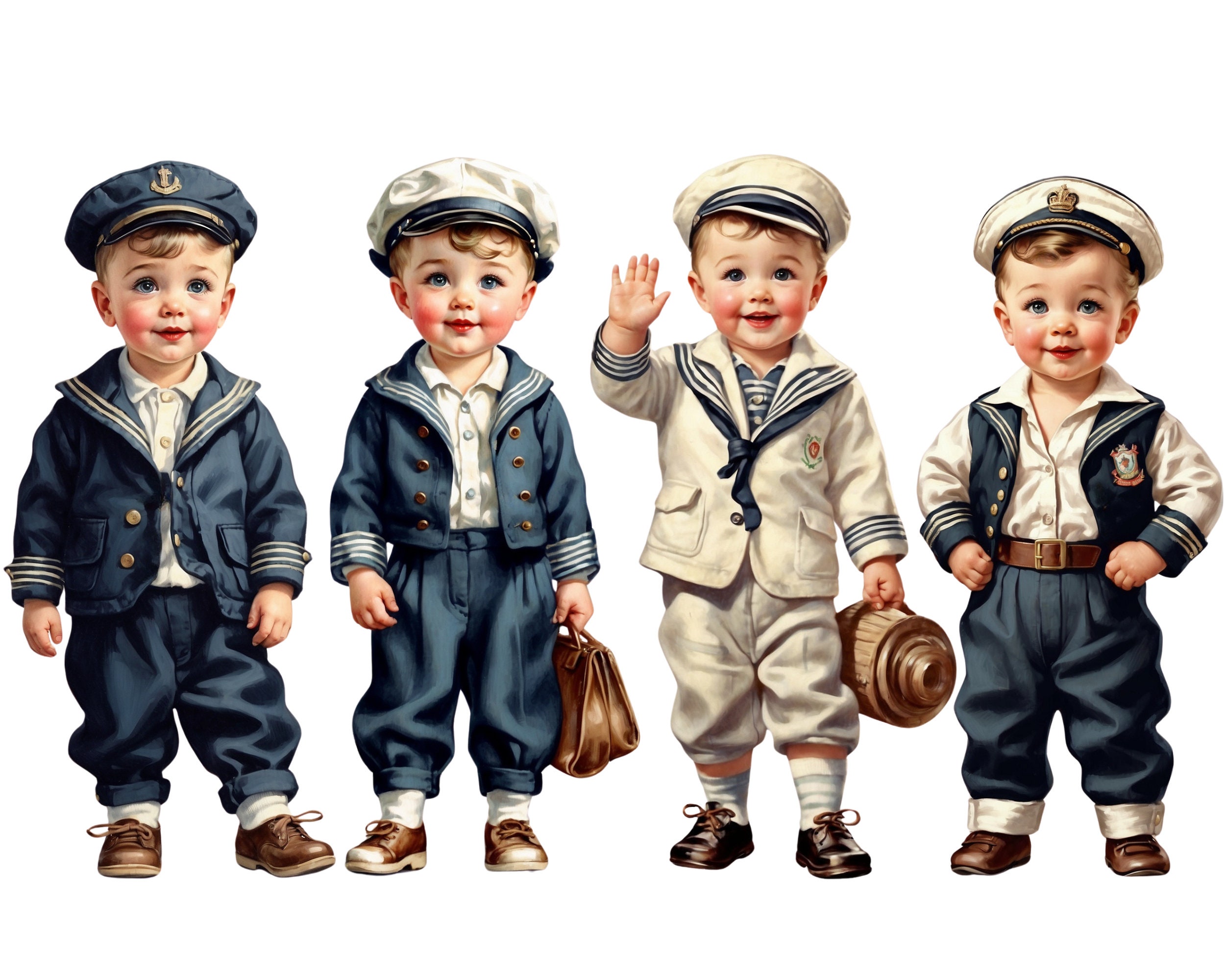 Sailor Boys CLIPART PNG Files Commercial Use Transparent Background ...