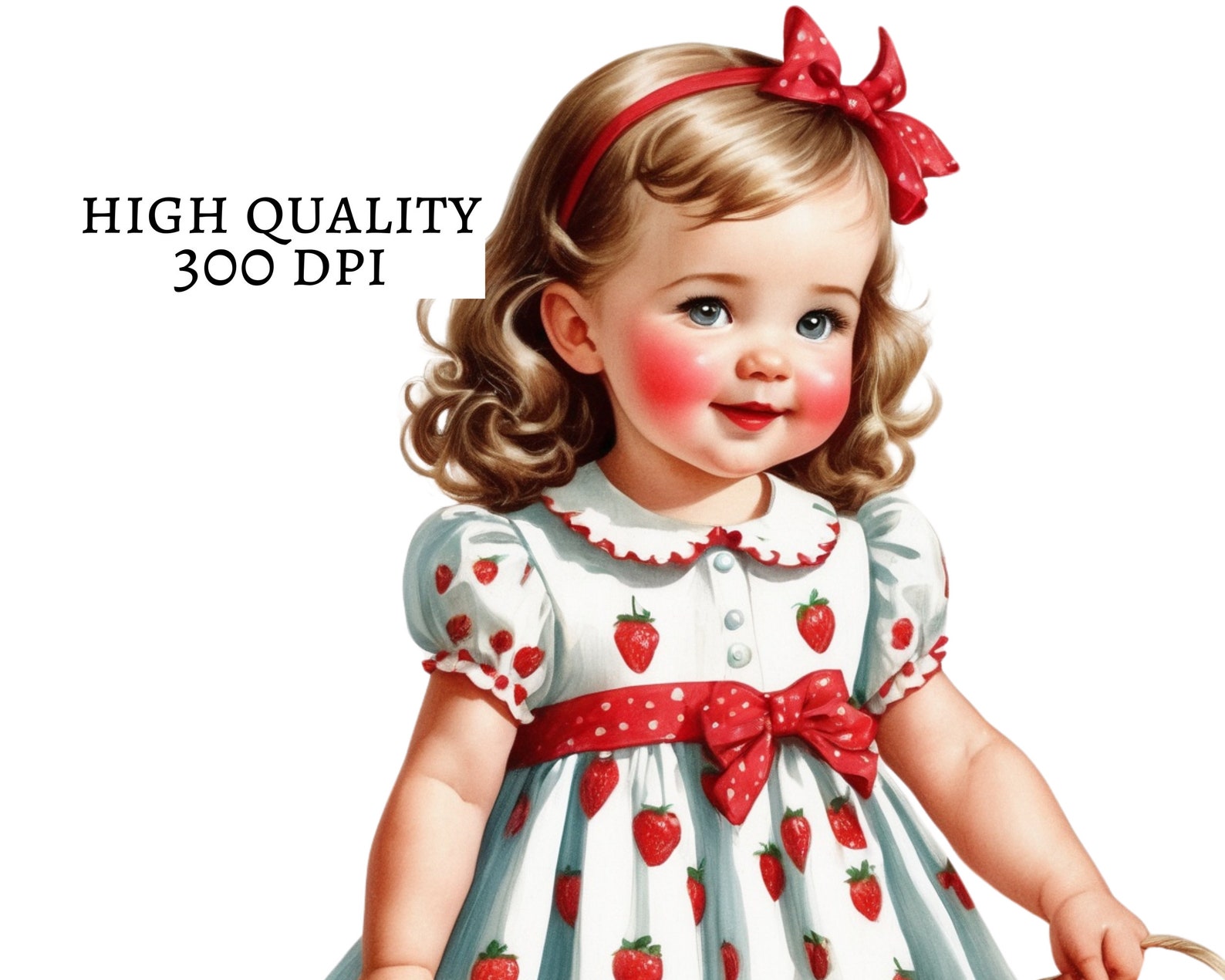 Strawberry Girls CLIPART PNG Files Commercial Use Transparent ...