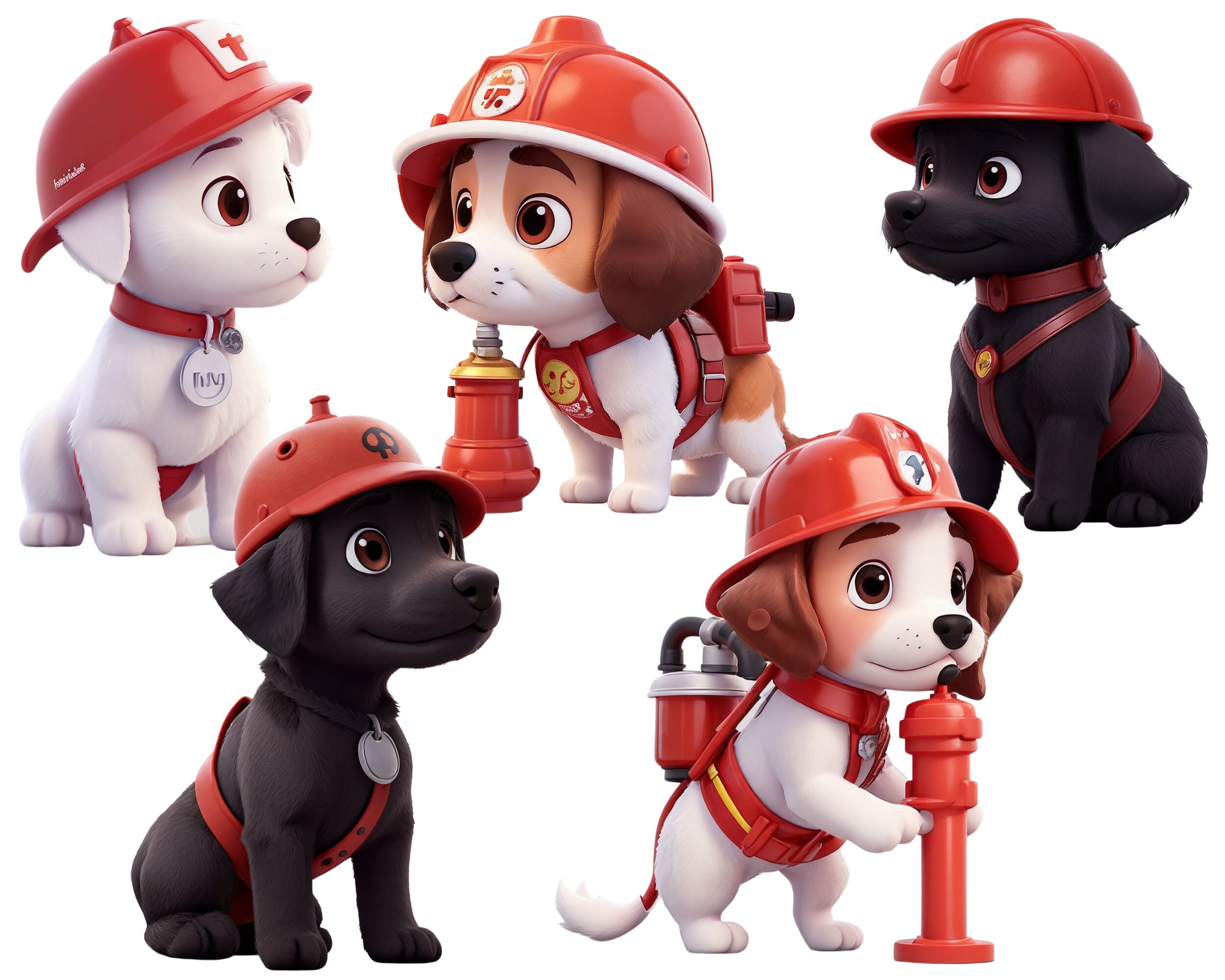Fire Dogs CLIPART PNG Files Commercial Use Transparent Background ...