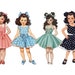 Polka Dot Brunette Girls CLIPART PNG Files Commercial Use Transparent ...