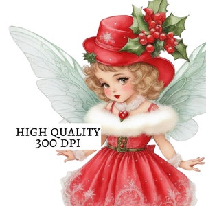 Christmas Fairies CLIPART PNG Files, Commercial Use Transparent ...