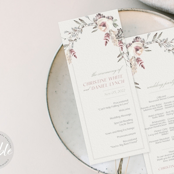 Wedding Ceremony Processional Template - Etsy