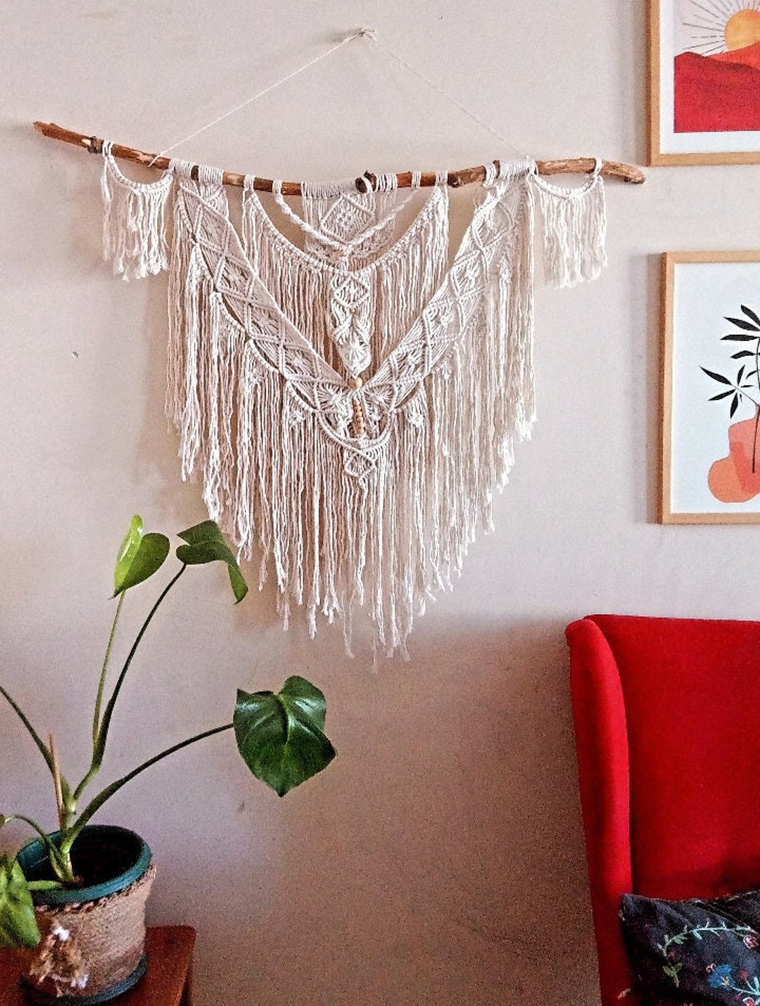 Large Macrame Wall Art Macrame Hanging Headboard Macrame - Etsy