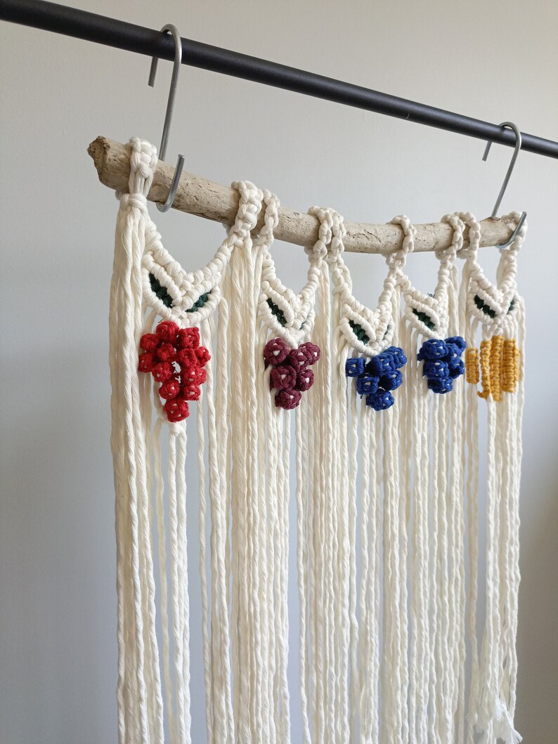 Personalized Fruit Pattern Macrame Curtain for Kitchen Decoration ...