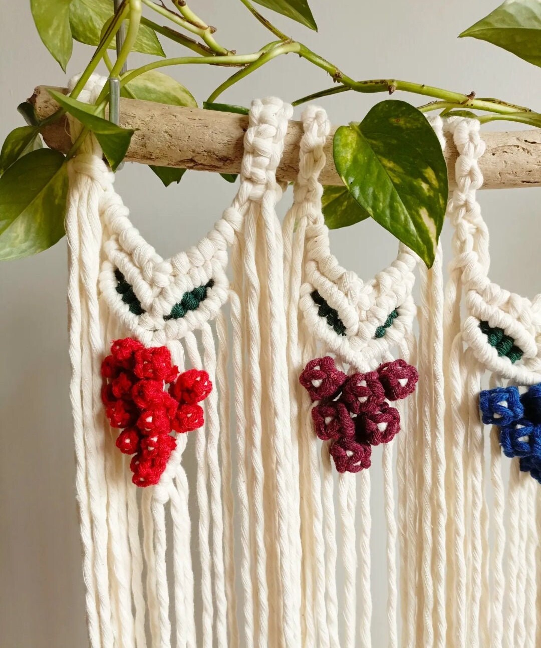 Personalized Fruit Pattern Macrame Curtain for Kitchen Decoration ...