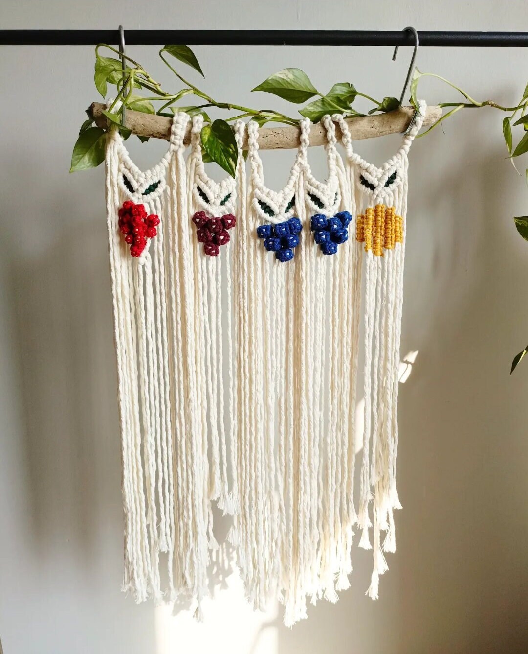 Personalized Fruit Pattern Macrame Curtain for Kitchen Decoration ...