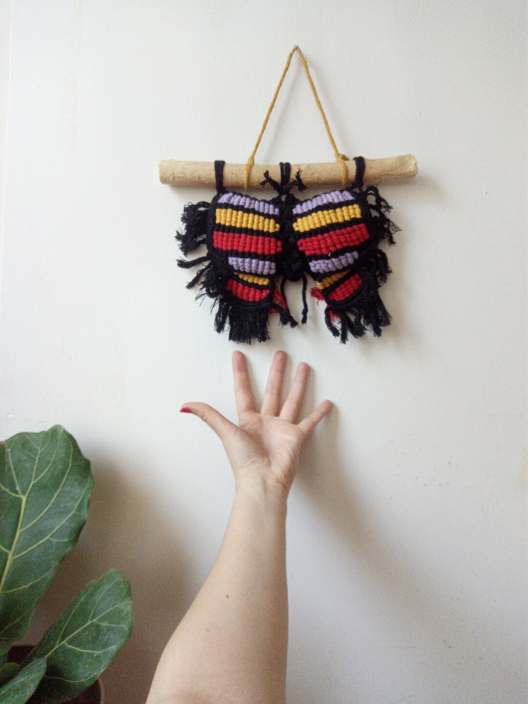 Colorful Macrame Butterfly Wall Hanging, Hand Woven Butterfly, Boho ...