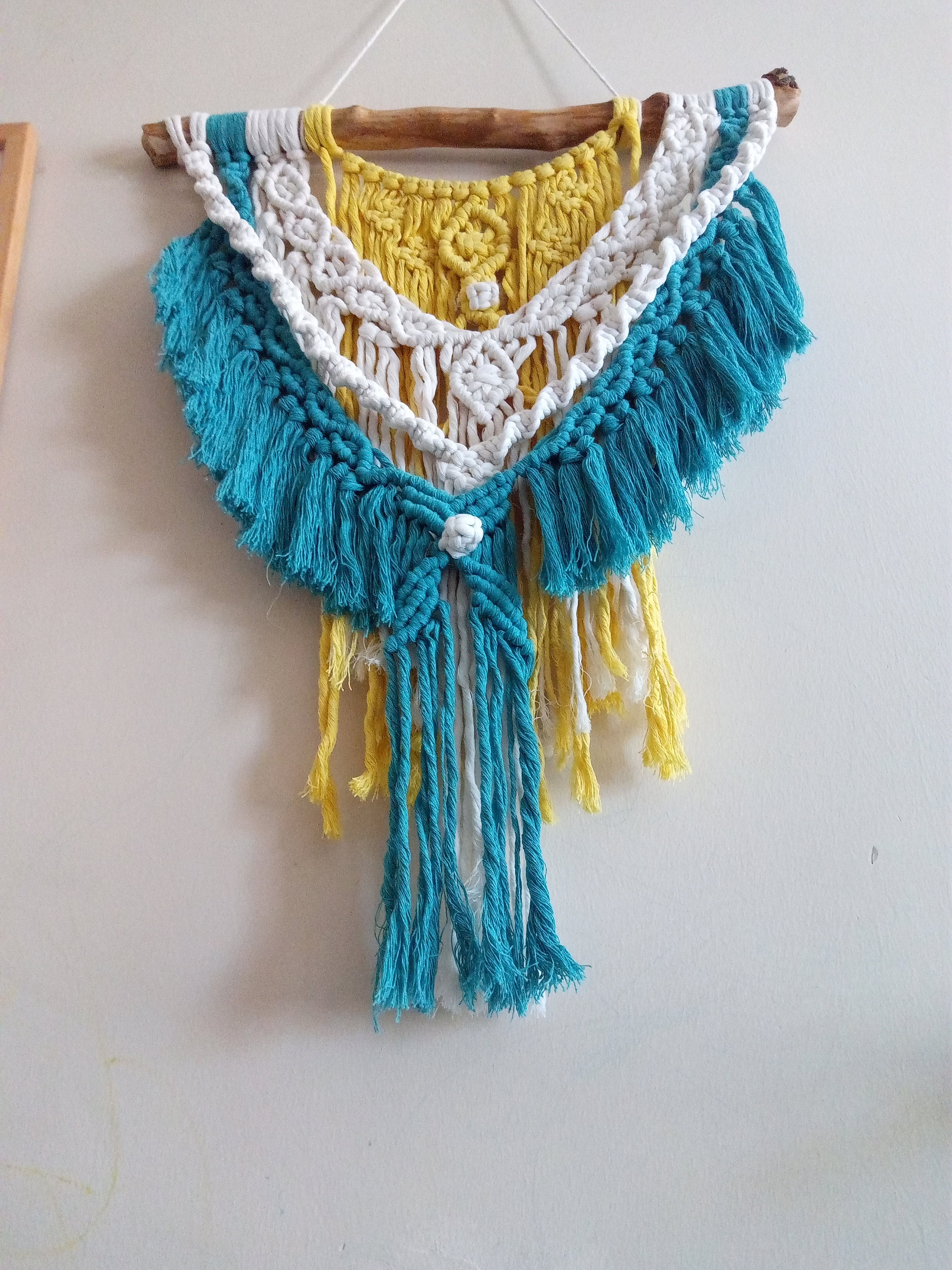 Colorful Macrame Wall Hangig, Mini Macrame, Woven Wall Hanging, Green ...