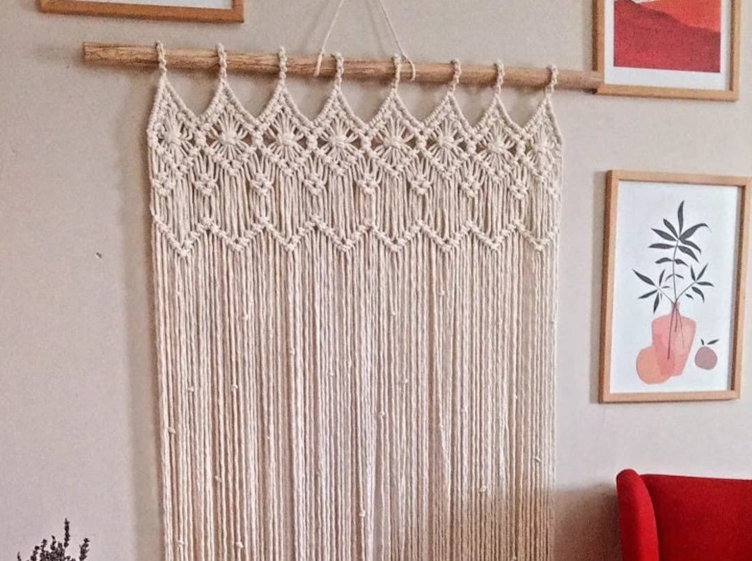 Handmade Macrame Curtain,macrame Curtain for Window,doorway Macrame ...