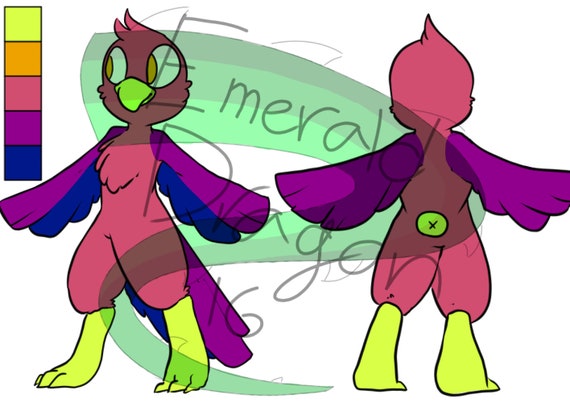 Purple Bird Furry - Etsy