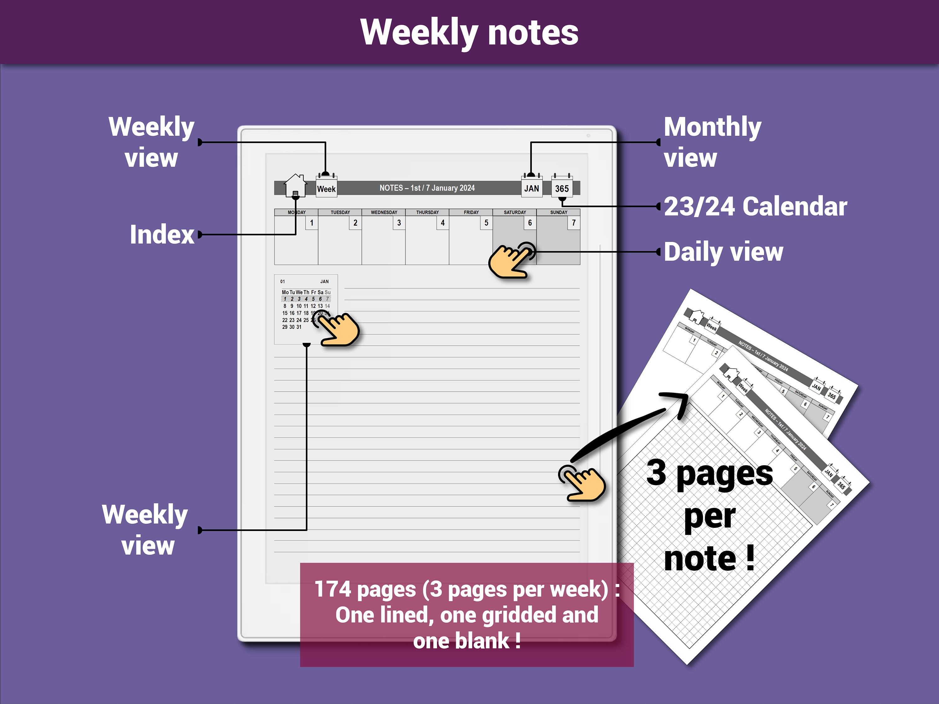 Special Pack: Vertical Daily Planner & ALPHA 2023/2024 Pdf - Etsy