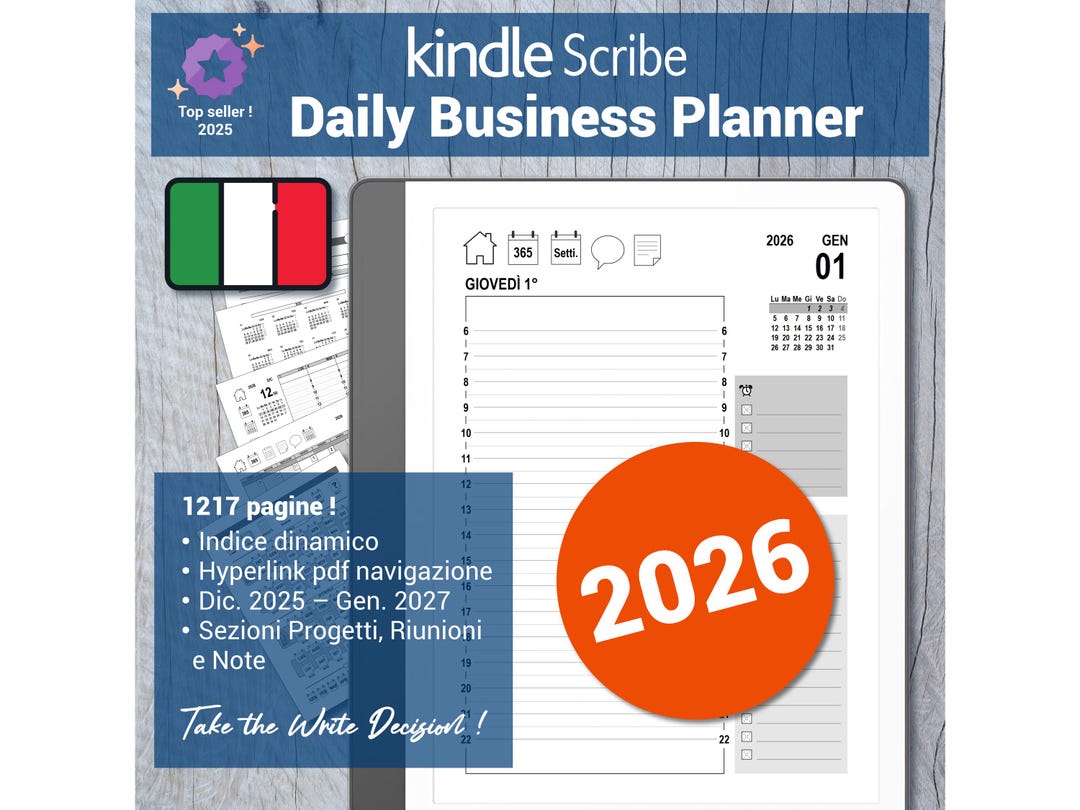 Daily Business Planner 2026, Agenda for Your Kindle Scribe, With ...