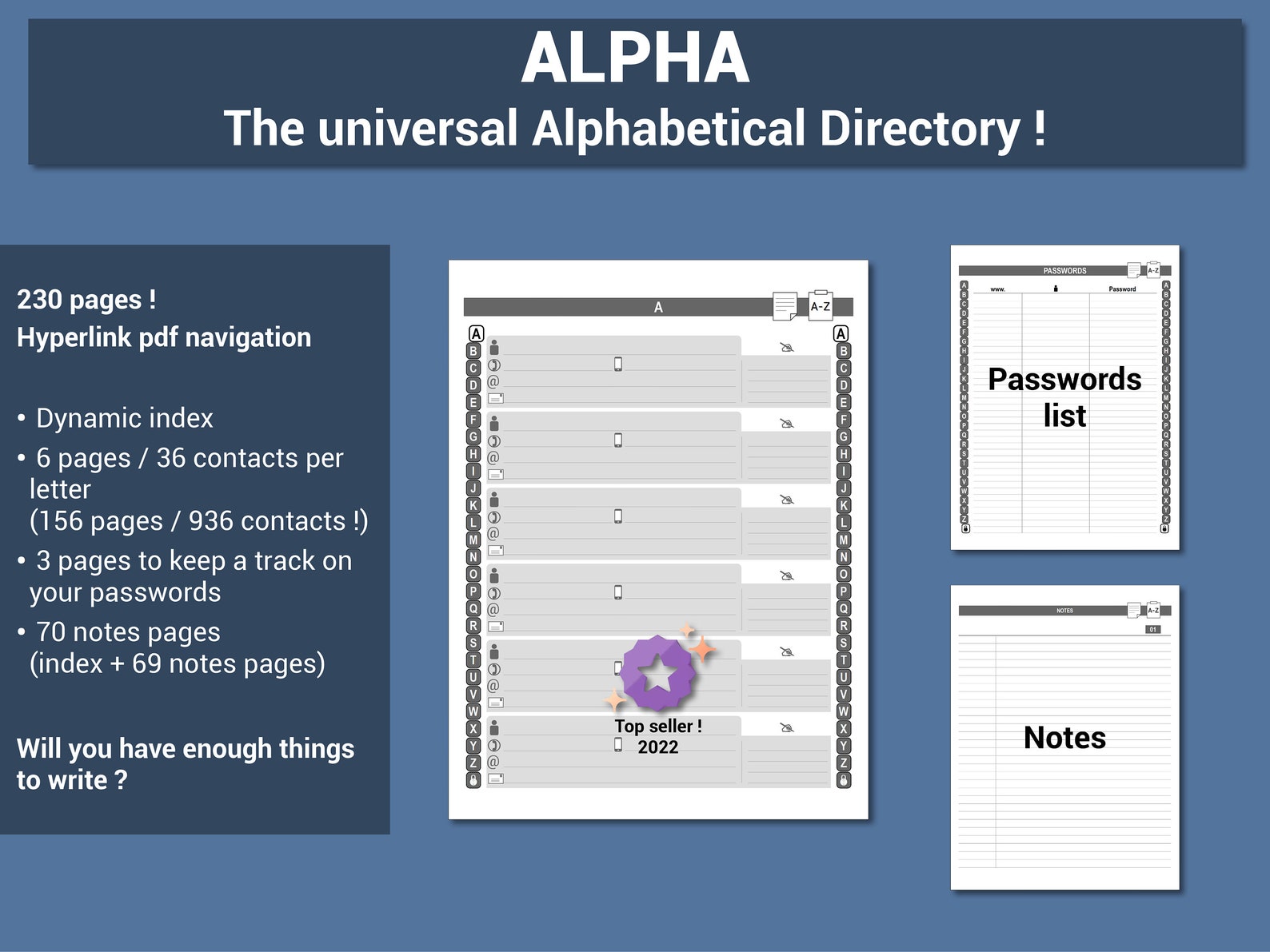 ALPHA - Hyperlinked Pdf - Universal Alphabetical Directory for E-ink ...
