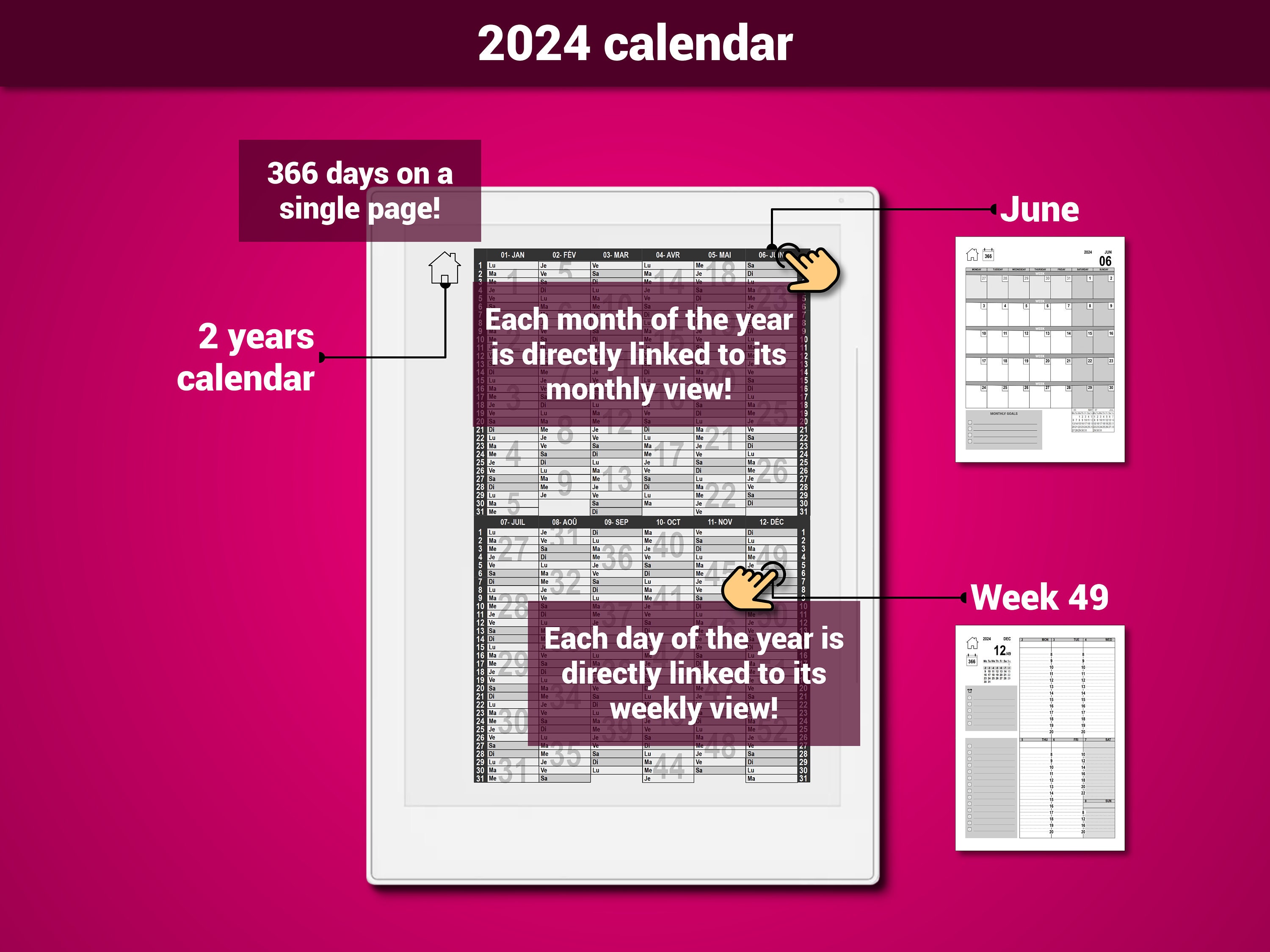 Pack Essential Planner & ALPHA 2024 Edition Daily Planner and ...