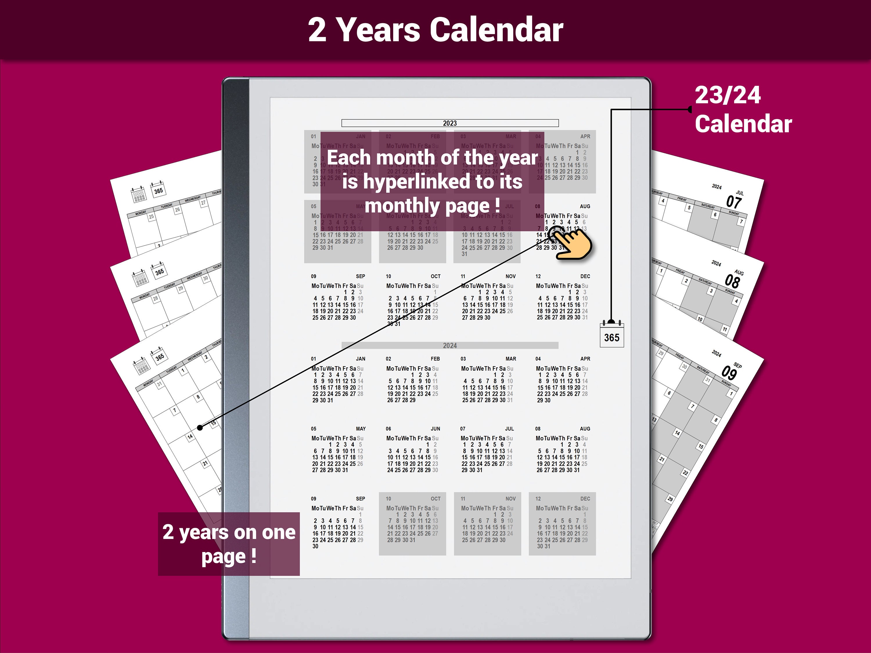 Essential Planner 2023/2024 Edition Universal Weekly Pdf Diary for Eink ...