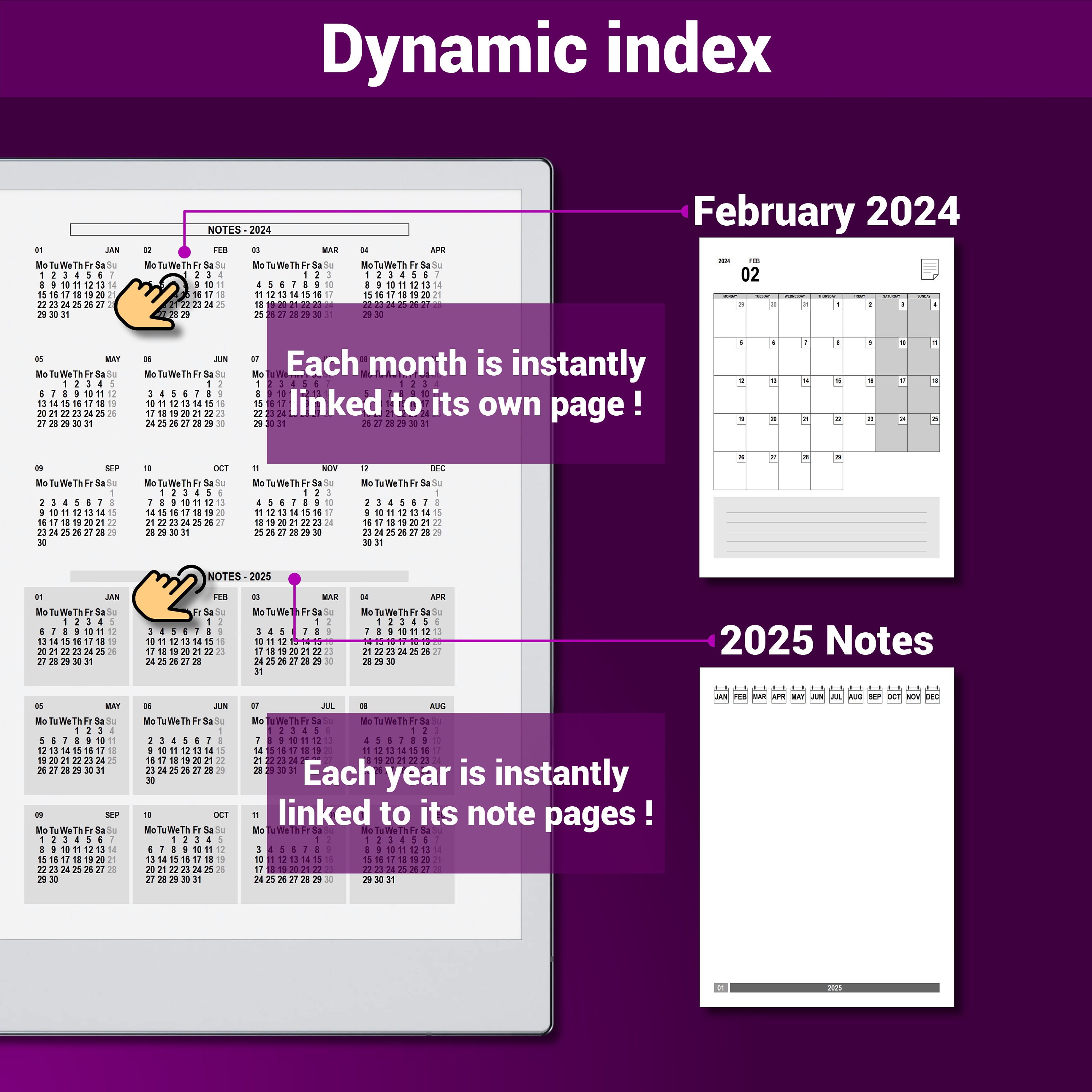 Week Planner 2024 2025 Pdf Planner for the Remarkable® - Etsy