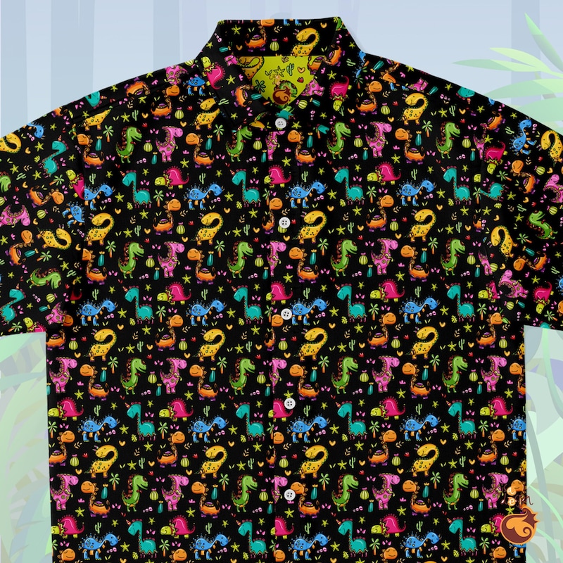 Cartoon Button Down Shirt - Etsy