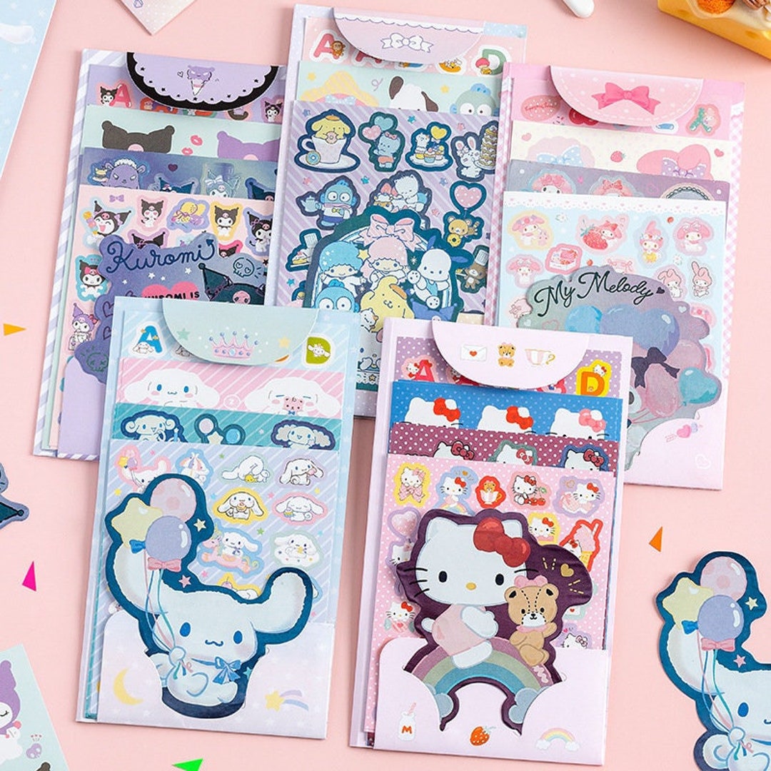 Cinnamoroll Kuromi My Melody Hello Kitty Sticker Set Pack Cute Sticker ...