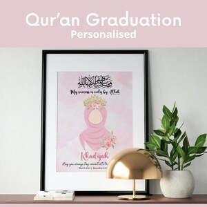Quran Graduation/completion/hifz/hafiza Personalised Frame, Hifz Quran ...