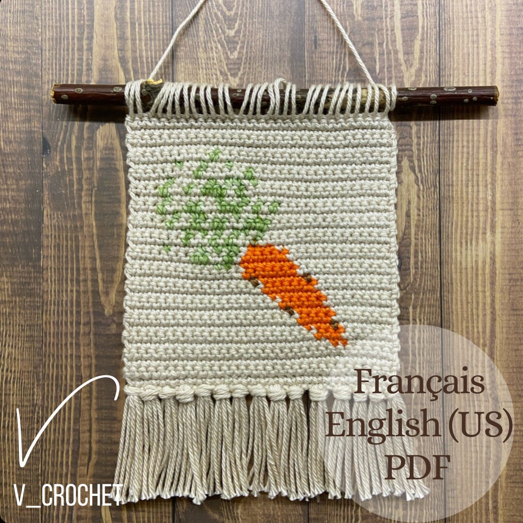 Pattern for Mini Carrot Mural/pattern for Crochet Tapestry/pdf to ...