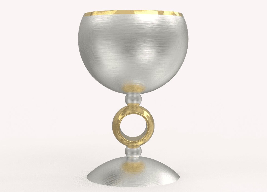 Sterling Design Cup, Jewish Wine Goblet, Gold Plated 18k, Jewish Cup ...