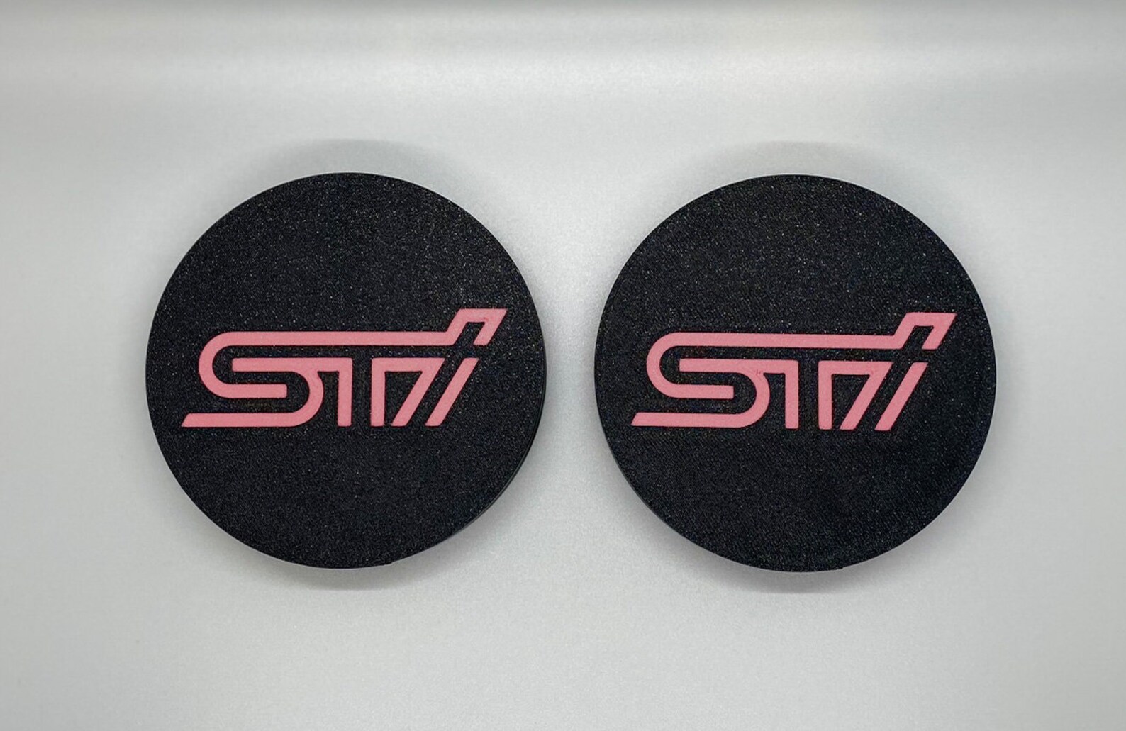 Black Subaru STI Logo Fog Light Covers White or Pink Fits WRX Bugeye ...