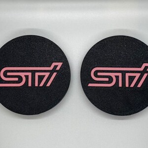 Black Subaru STI Logo Fog Light Covers | White or Pink | Fits WRX ...