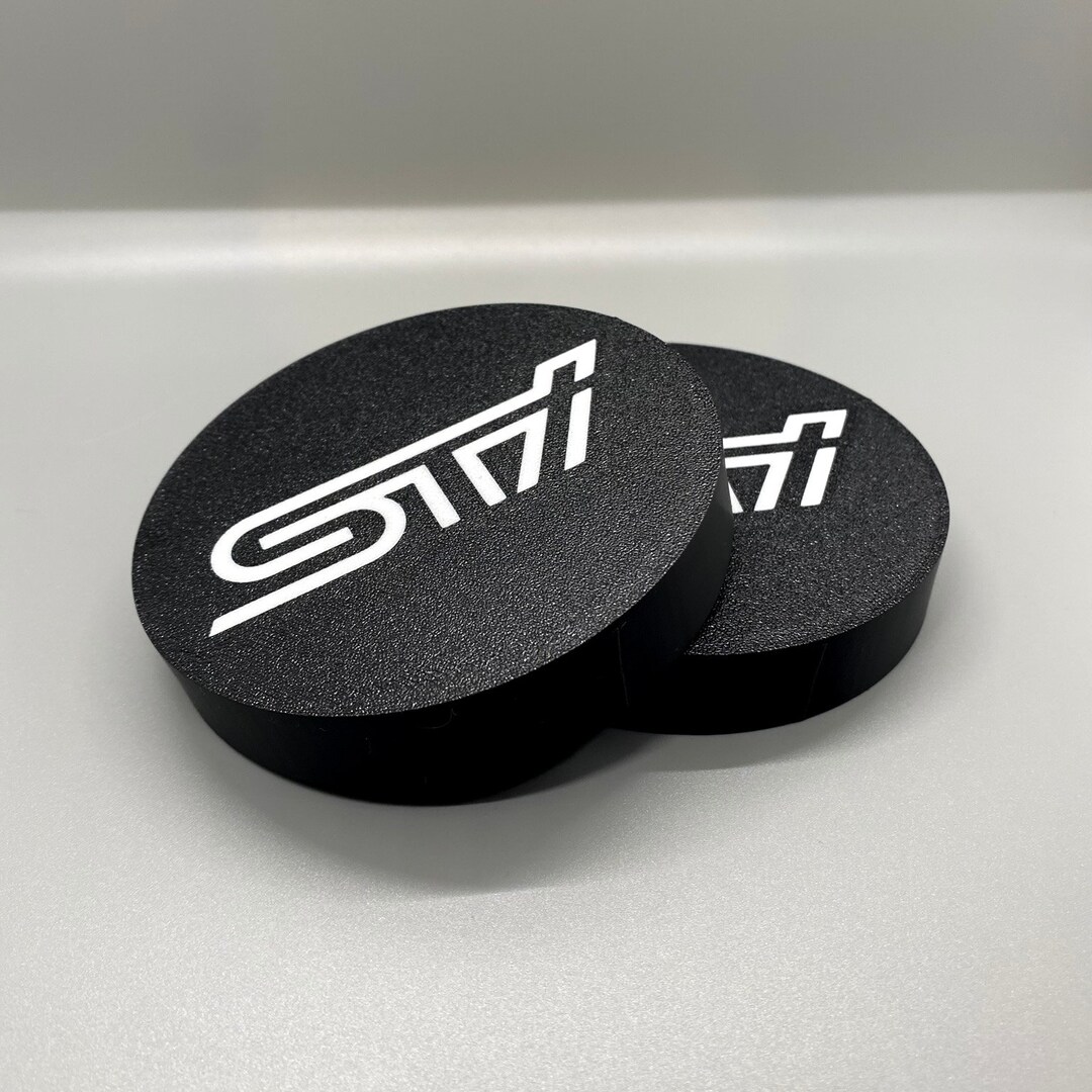 Black Subaru STI Logo Fog Light Covers White or Pink Fits WRX Bugeye ...