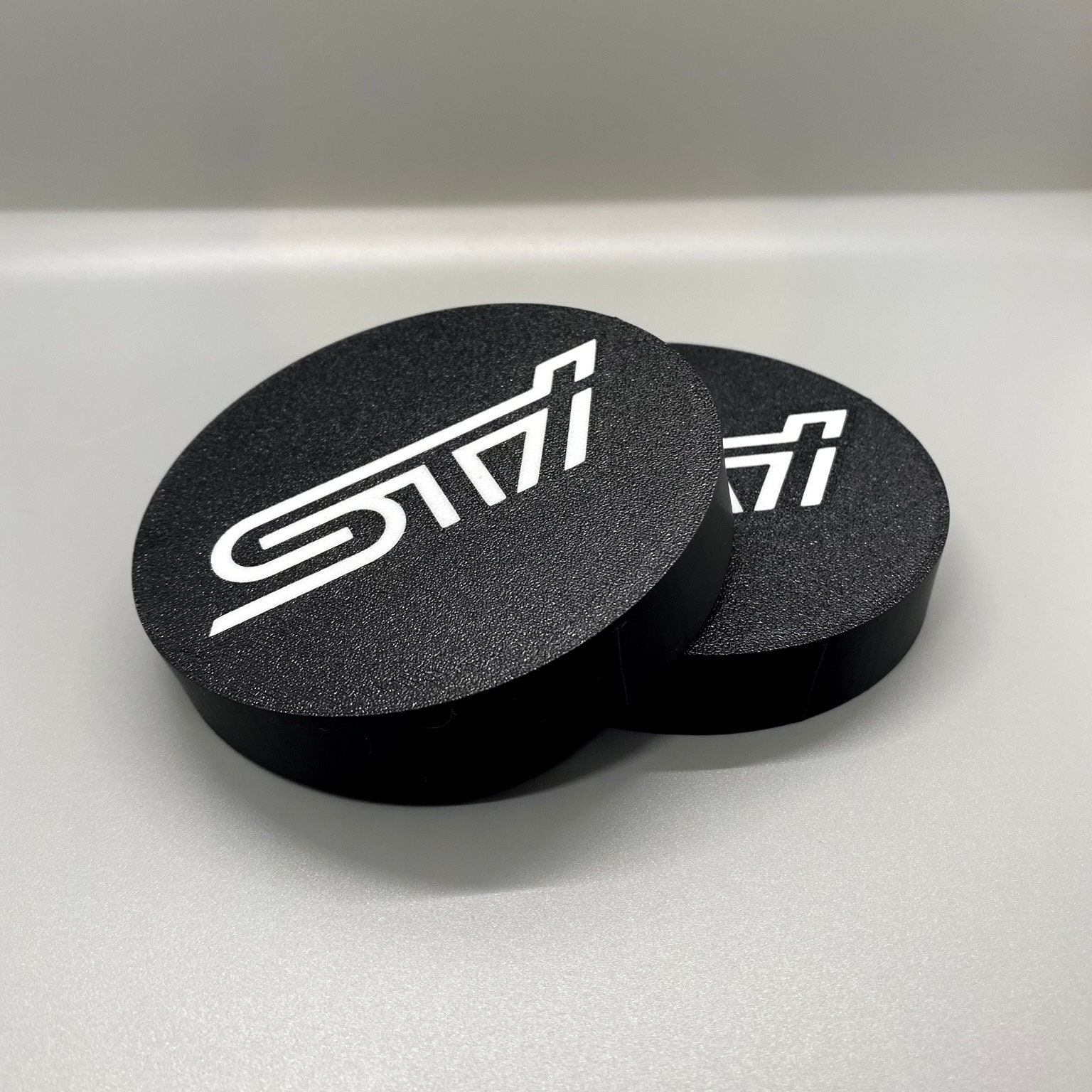 Black Subaru STI Logo Fog Light Covers White or Pink Fits WRX Bugeye ...