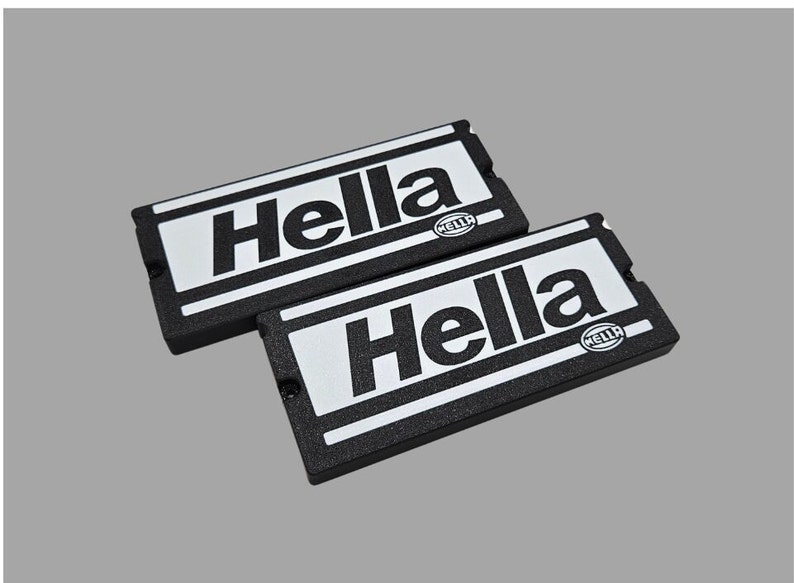 Black BMW Hella Style Fog Light Covers Rally Cap Light Covers Fits E30 ...