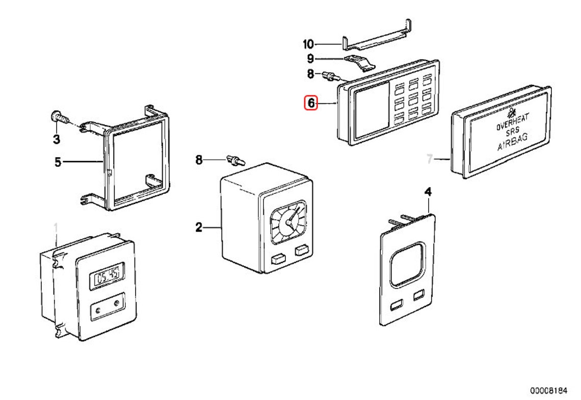 BMW E30 Check Panel Delete Factory Finish and Easy Install Fits E30 E28 ...