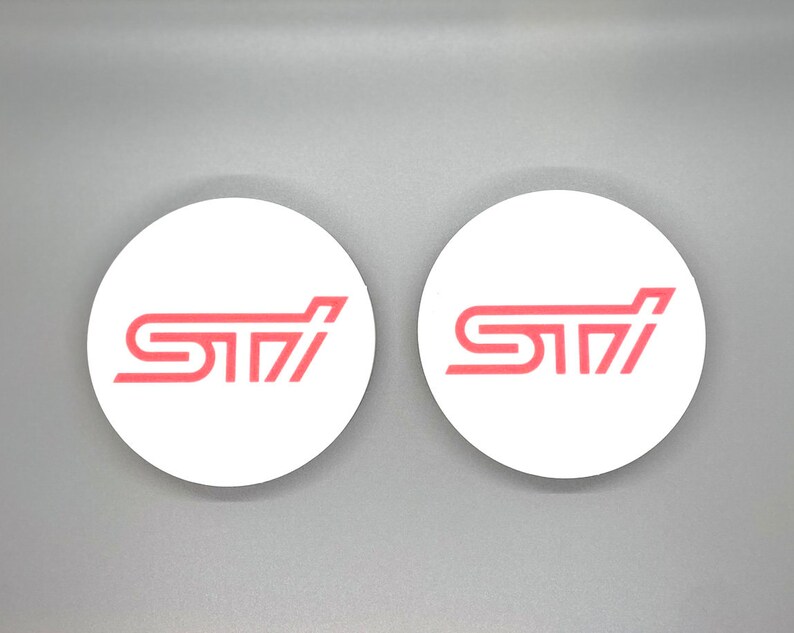 Black Subaru STI Logo Fog Light Covers White or Pink Fits WRX Bugeye ...