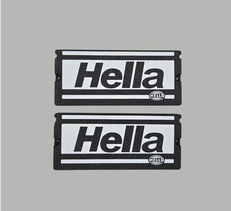 Black BMW Hella Style Fog Light Covers Rally Cap Light Covers Fits E30 ...