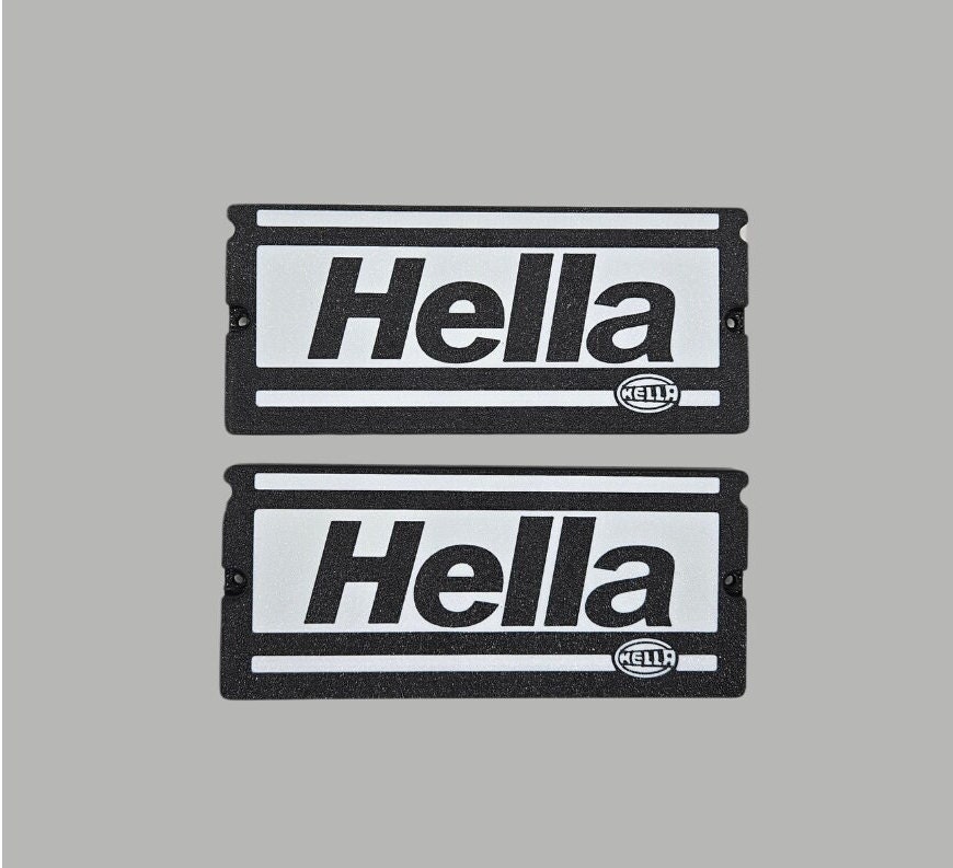 Black BMW Hella Style Fog Light Covers Rally Cap Light Covers Fits E30 ...