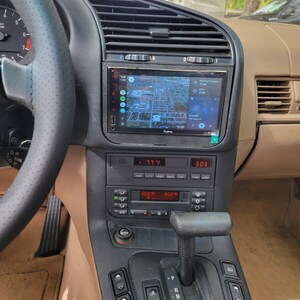 BMW E36 Double Din Head Unit Bezel & Square HVAC Combo for LHD ...