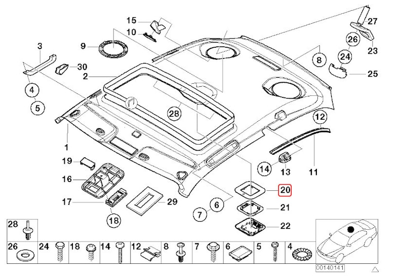 BMW E46 Z3 Alarm Sensor Bracket 3D Printed ABS Ultrasonic Alarm Trim ...