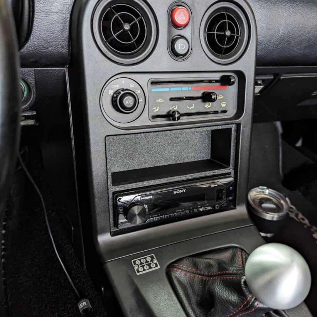 Mazda Miata NA Single Din Head Unit Bezel With Cubby | Phone Pocket ...