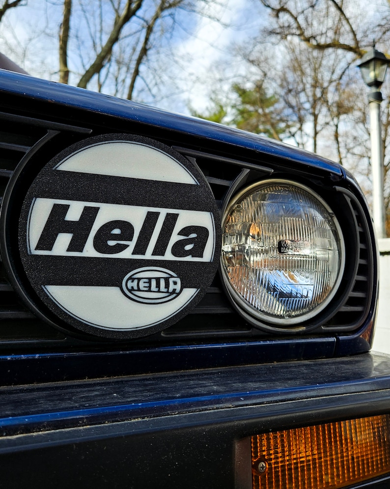 BMW E30 Hella Style High Beam Headlight Covers White Hella Caps Set of ...
