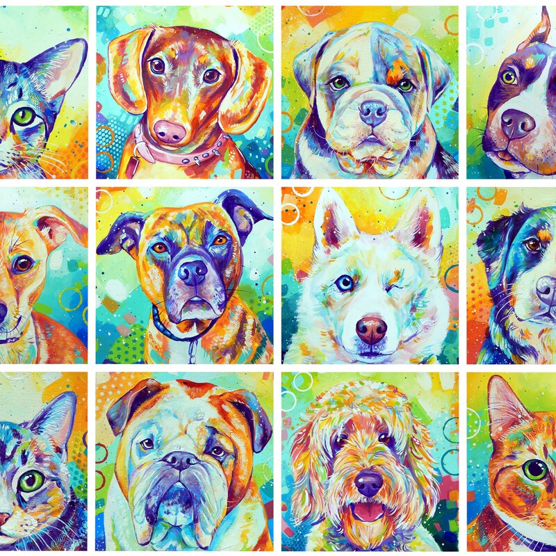Pop Art Pet Portrait - Etsy