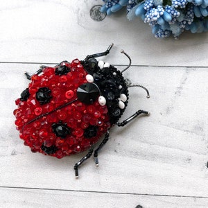 Beading Patterns Insect Brooch, Diy Embroidery Jewelry Making Tutorial ...