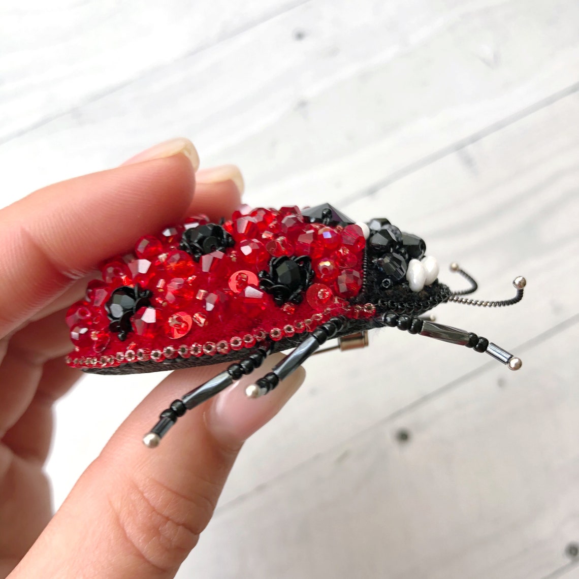 Beading Patterns Insect Brooch Diy Embroidery Jewelry Making | Etsy